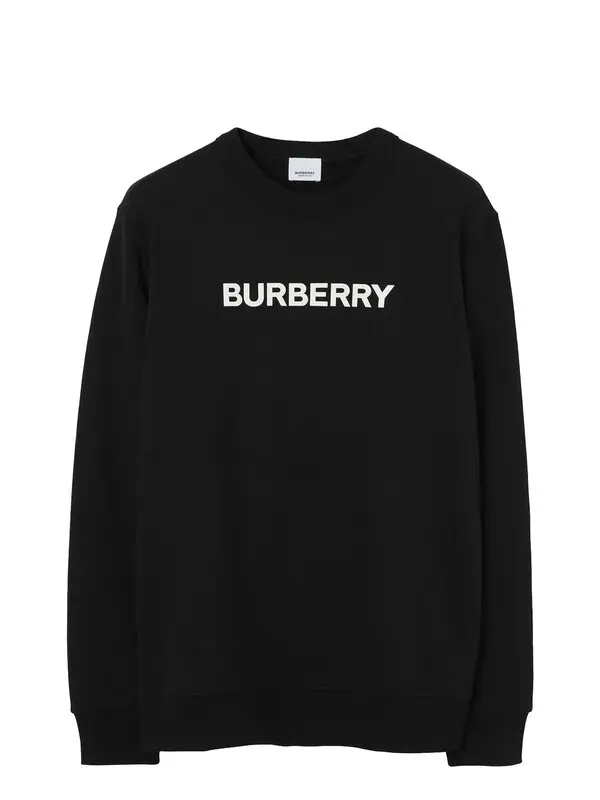 Burberry Cotton Logo Sweatshirt - Black