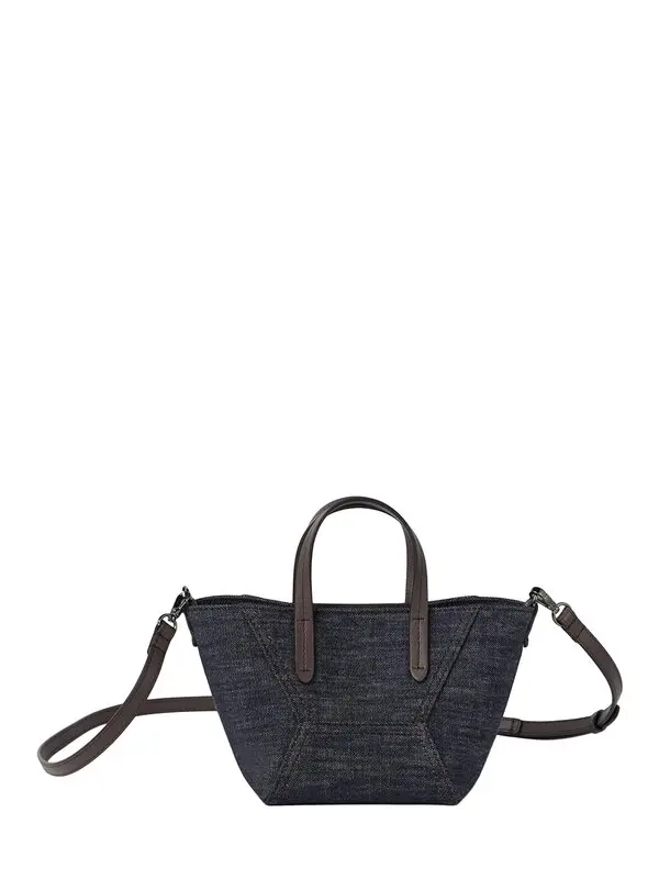 Brunello Cucinelli Mini Denim-effect Bc Duo Tote Bag - Blue