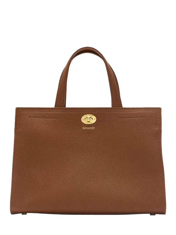 Burberry Small Calfskin Cotswolds Tote Bag - Brown