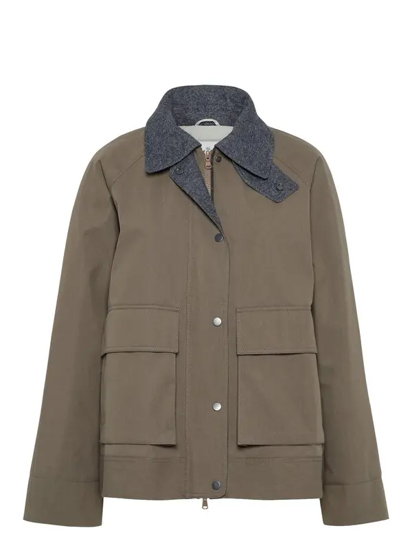 Brunello Cucinelli Canvas Padded Jacket - Brown