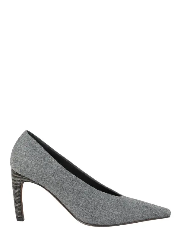 Brunello Cucinelli Water-resistant Virgin Wool Pumps - Grey