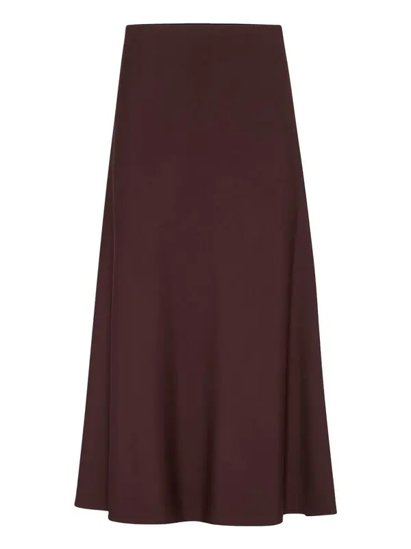 Brunello Cucinelli Virgin Wool-blend Twill Flute Skirt - Red