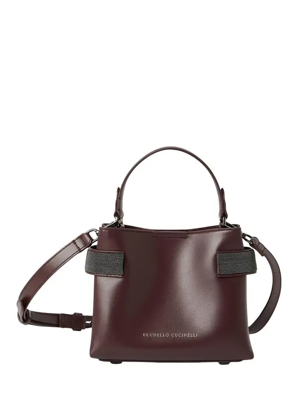 Brunello Cucinelli Small Leather Top-handle Bag - Purple