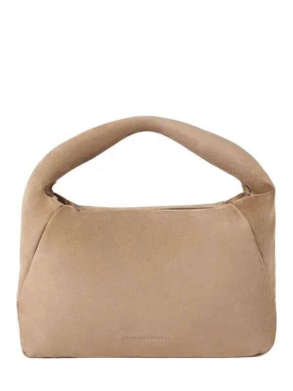 Brunello Cucinelli Suede Duo Top-handle Bag - Brown