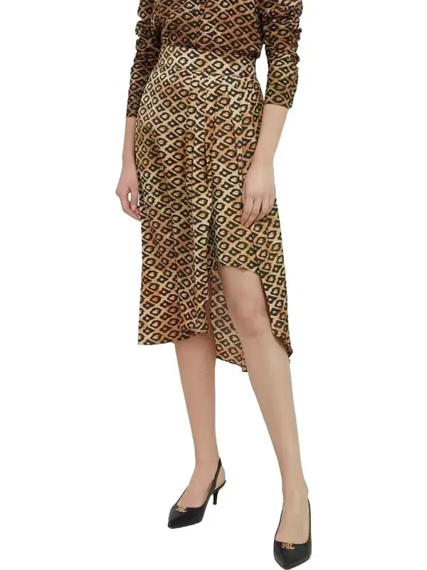 Scotch & Soda Leopard-print Pleated Skirt - Neutrals