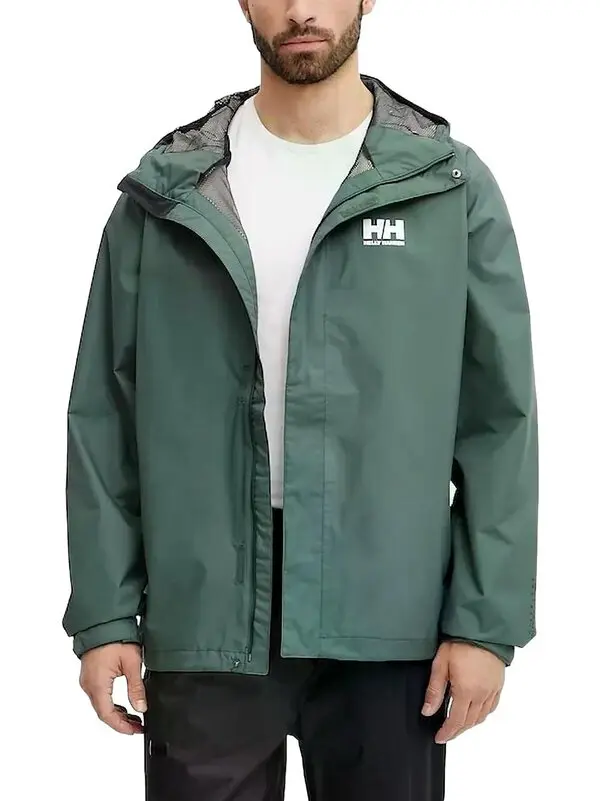 Helly Hansen Hooded Logo Jacket - Green