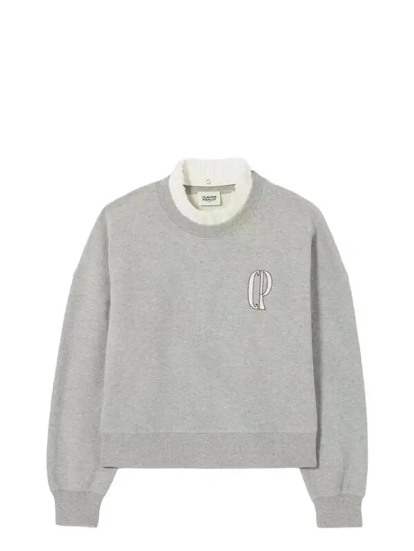 Claudie Pierlot Embroidered-logo Sweatshirt - Grey