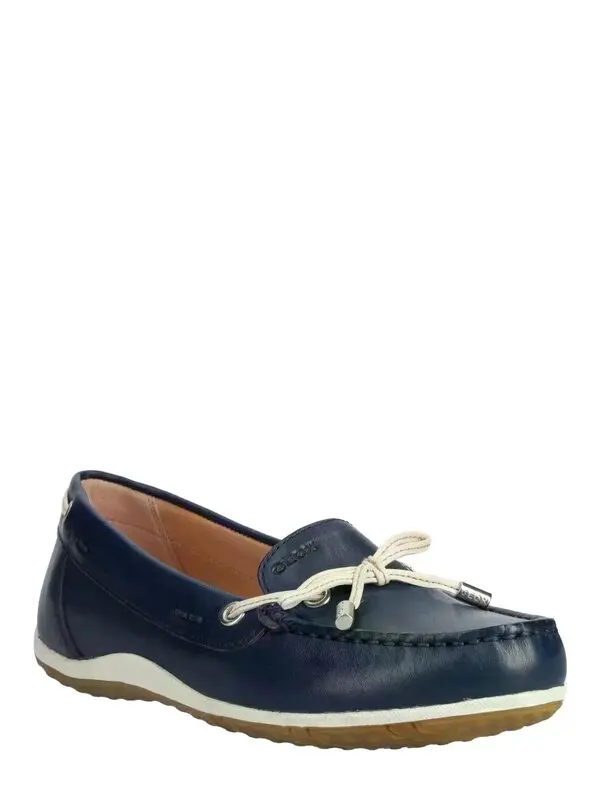 Geox Leather Lace-up Loafers - Blue