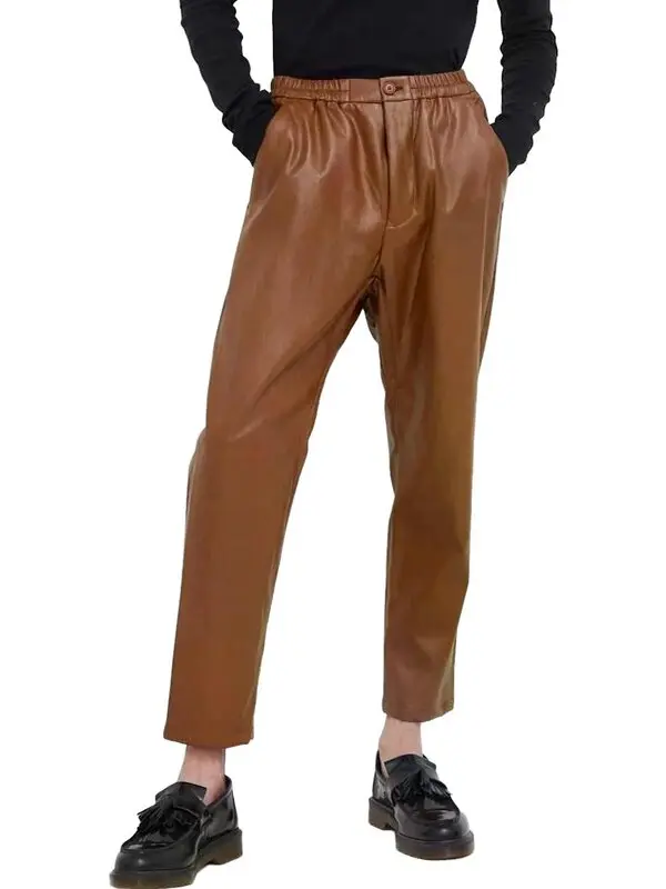 DRYKORN Elastic-waist Straight-leg Trousers - Brown