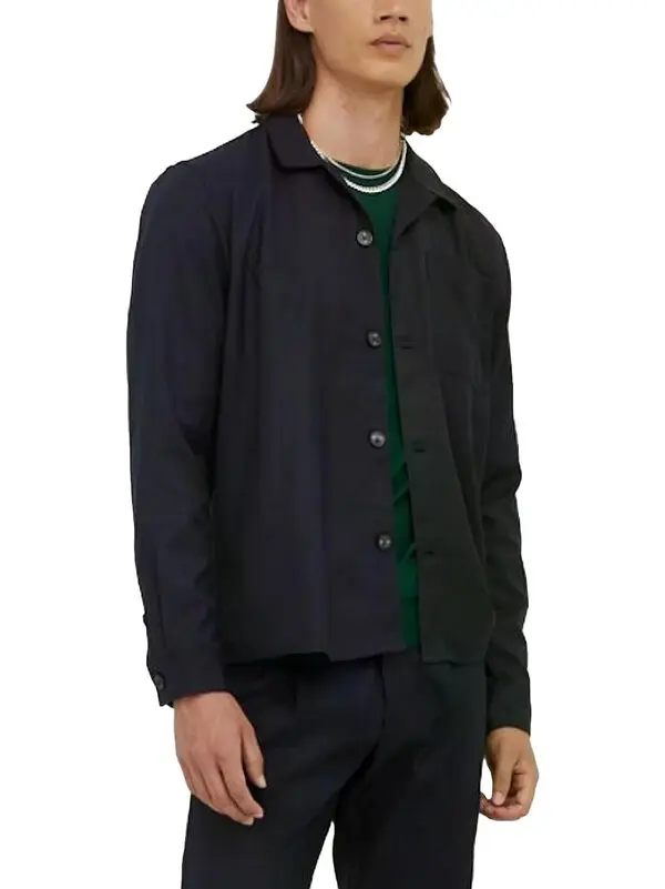 BRUUNS BAZAAR Pocket Button-down Shirt - Blue