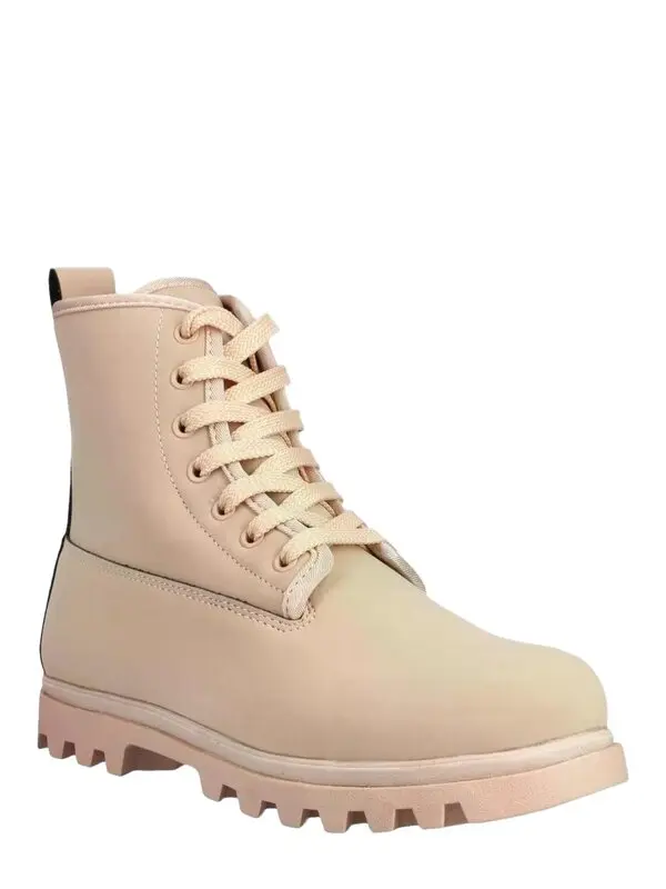 NATIVE Lace-up Ridged-sole Boots - Neutrals