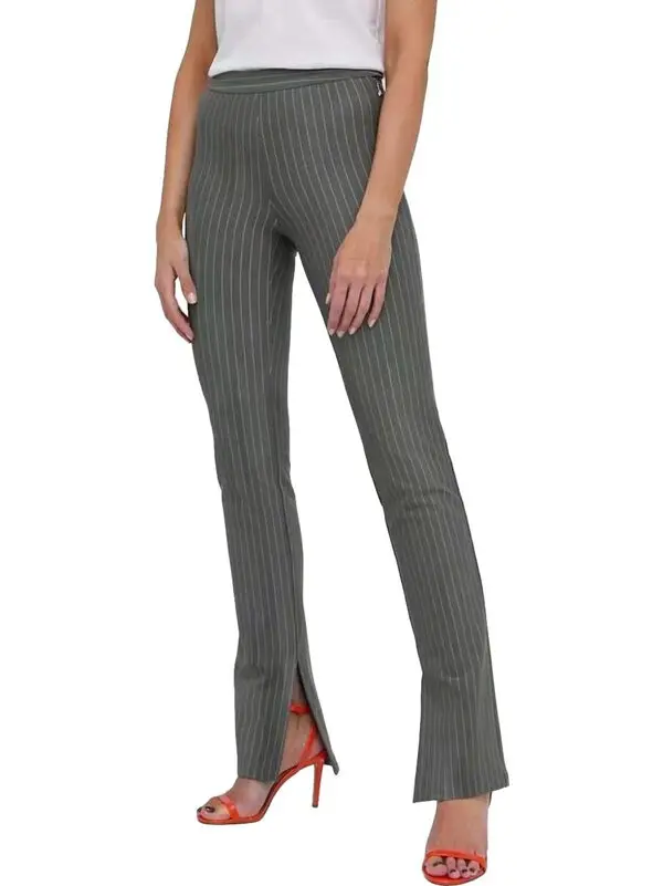 Patrizia Pepe Stripe-pattern Trousers - Grey