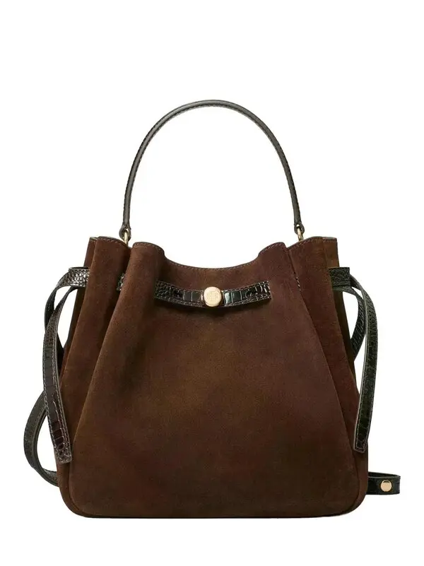 Tory Burch Suede Bucket Bag - Brown