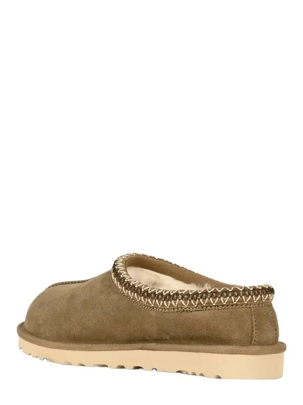 UGG Tasman Ii Suede Slippers With Wool Lining And Contrast Stitching - Cocoa
