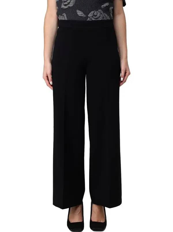 Liviana Conti Wide Leg Trousers - Black