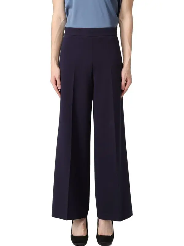 Liviana Conti Wide Leg Trousers - Blue