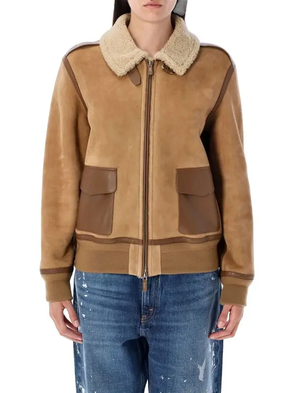 Polo Ralph Lauren Fur And Jacket - Leather