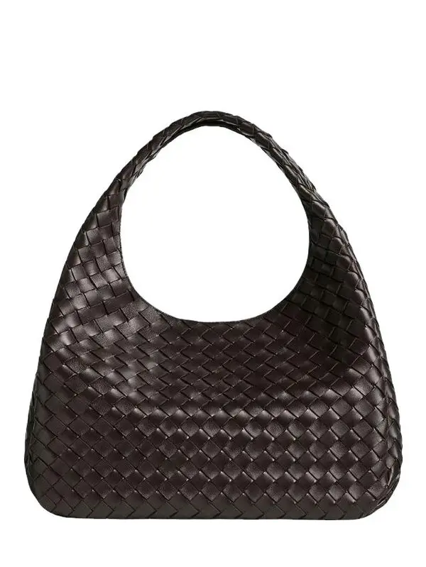 Bottega Veneta Intrecciato Leather Campana Shoulder Bag - Fondant