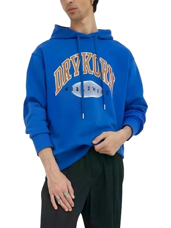 DRYKORN Logo-print Hoodie - Blue