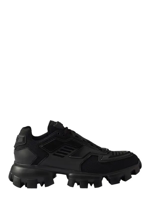 Prada Cloudbust Thunder Knit Sneakers - Black