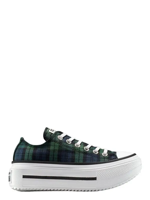 CONVERSE Chuck Taylor All Star Lift Double Stack Platform Low Plaid - Green