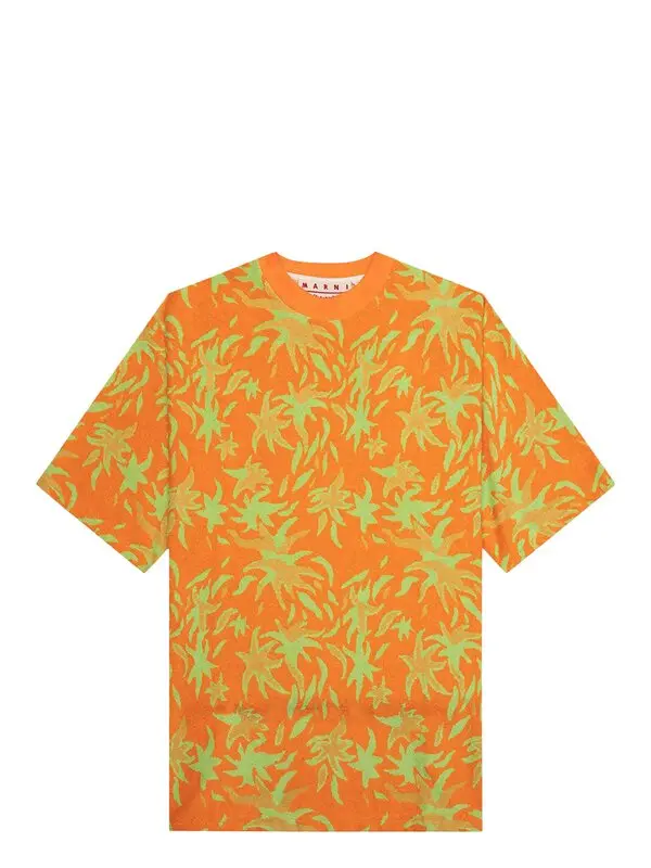 Marni X No Vacancy Inn Jacquard T-shirt - Orange