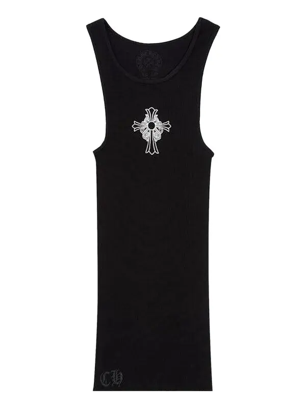 Chrome Hearts Hairy Cross Rib Tank - Black