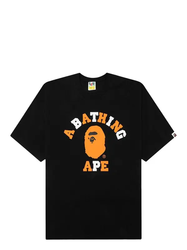A BATHING APE X Feature College Relaxed Fit Tee - Black