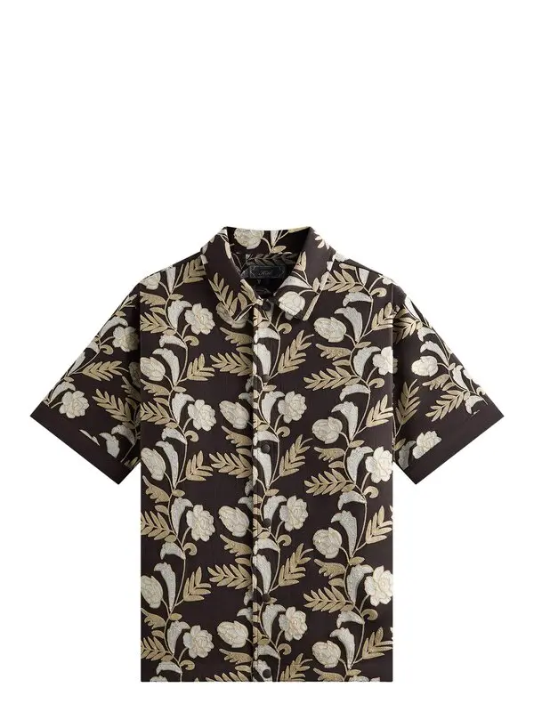 Kith Embroidered Floral Woodpoint Shirt - Brown