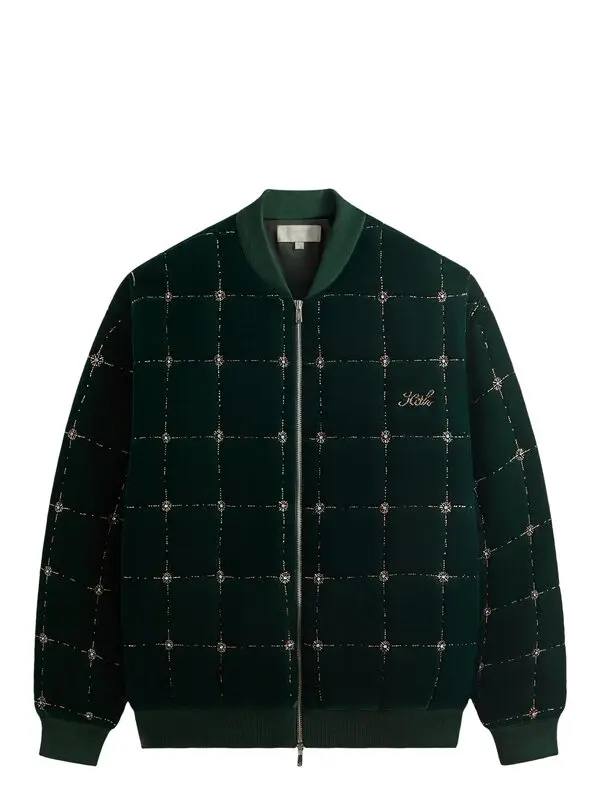 Kith Beaded Velvet Clay Bomber Jacket - Green