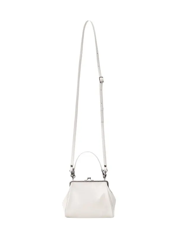 Y’s Metal Clasp Shoulder Bag - White