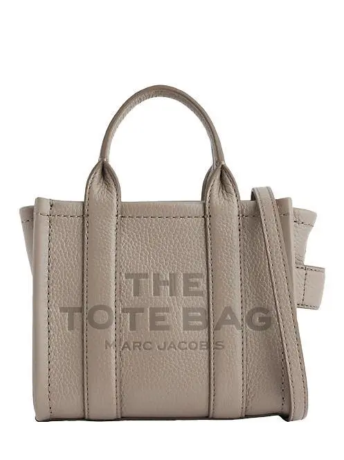Marc Jacobs The Mini Leather Crossbody Tote Bag - Cement