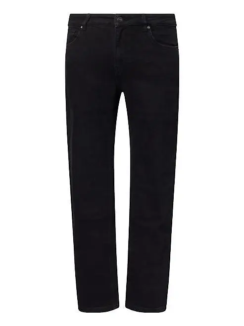 ARNE Relaxed-fit Straight-leg Denim Jeans - Solid Black
