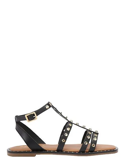 Carvela Alia Leather Gladiator Sandals - Black