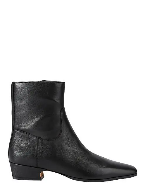 Steve Madden Dusty Leather Ankle Boots - Black