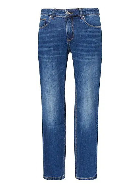 ARNE Relaxed-fit Straight-leg Denim Jeans - Mid Blue