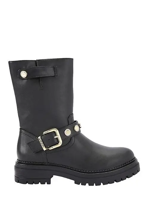 Carvela Headline Coin Faux-leather Ankle Boots - Black