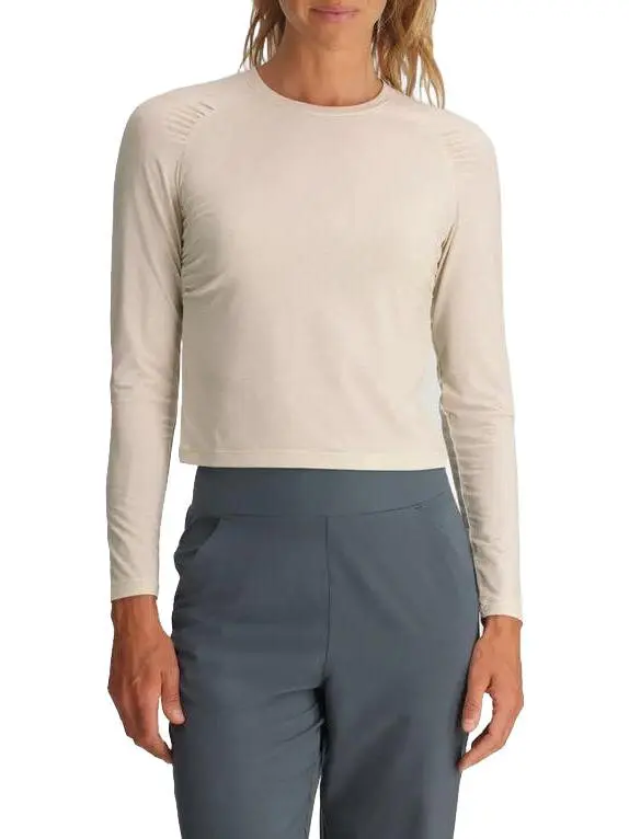 FREE FLY Elevate Long Sleeve Performance T-shirt - Heather Birch