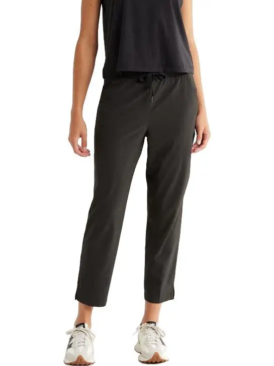 FREE FLY Breeze Drift Drawstring Crop Pants - Black