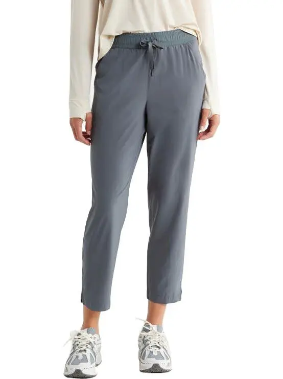 FREE FLY Breeze Drift Drawstring Crop Pants - Storm Cloud