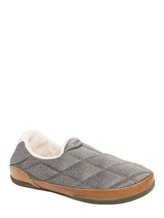 Olukai Puku'i Quilted Slippers - Ash/ash