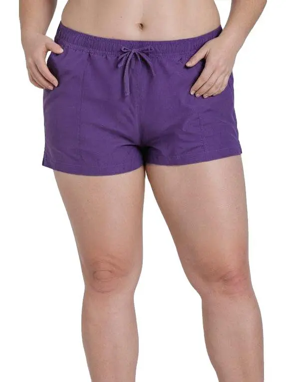 CALYPSA Board Shorts With Upf 50+ Sun Protection - Eggplant
