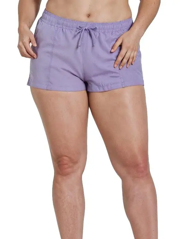 CALYPSA Board Shorts With Upf 50+ Sun Protection - Lavender