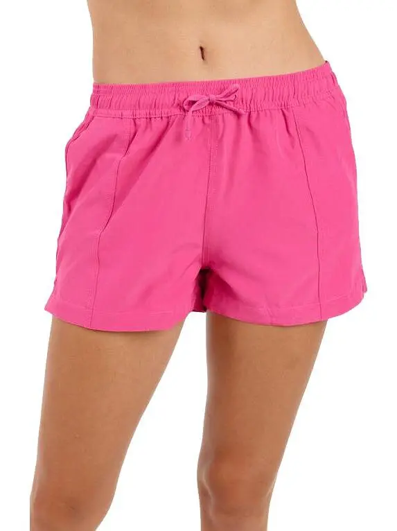 CALYPSA Board Shorts With Upf 50+ Sun Protection - Magenta