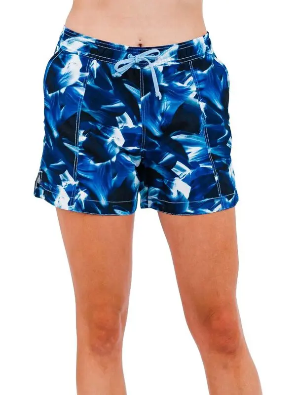 CALYPSA 4" Board Shorts - Navy Wave
