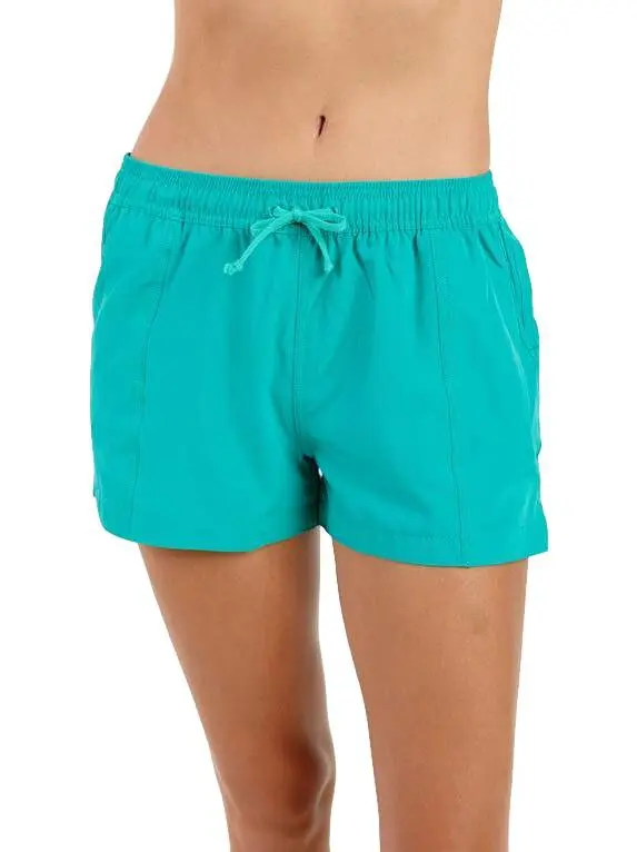 CALYPSA Board Shorts With Upf 50+ Sun Protection - Calypsa Teal