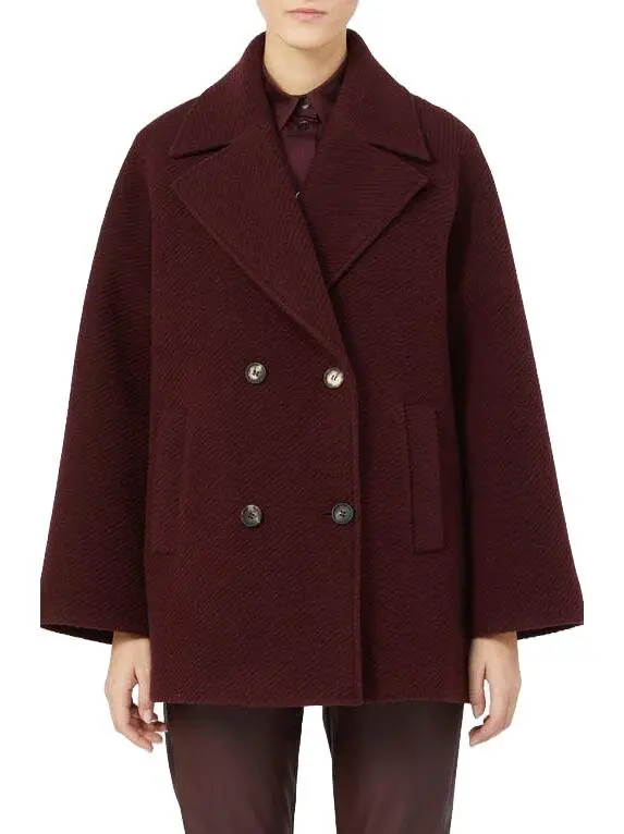 MM BY MAX MARA Obliqua Double-breasted Coat - Bordeaux