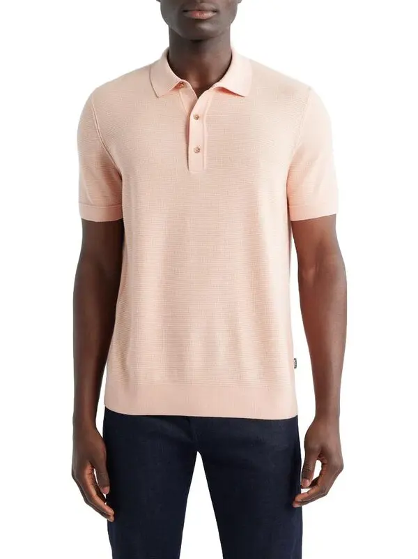 BOSS Iannotti Cotton Blend Polo - Light/pastel Pink