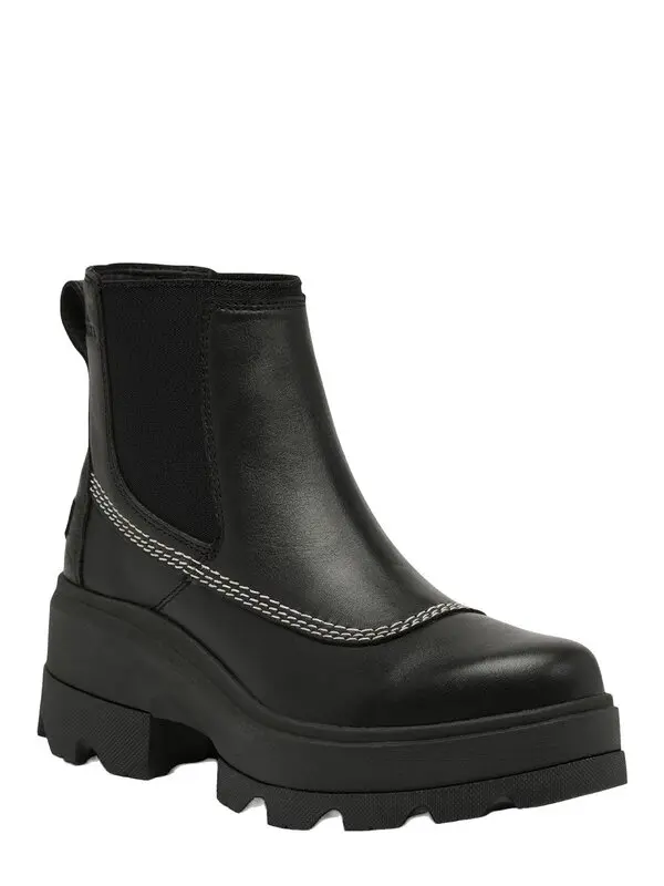 Sorel Joan Frwd Waterproof Chelsea Boot - Black/bleached Ceramic