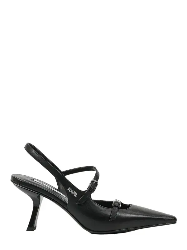 Karl Lagerfeld Slingback Buckle Pumps - Black